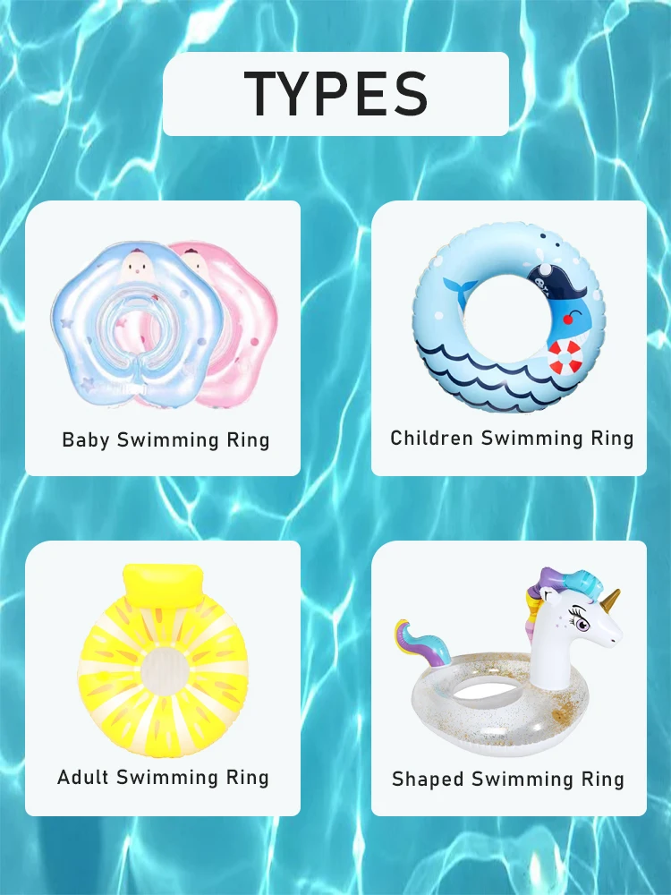 High Quality Durable Transparent Feather Swimming Ring Clear Swimming ...