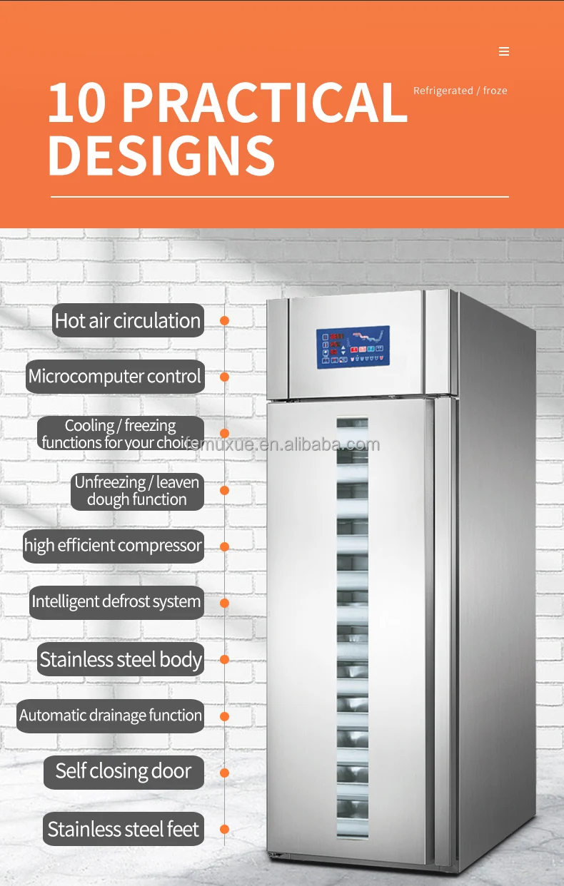 Muxue 18 Trays Bread Fermenting Proofer Freezer Bakery Fermatic Prover ...