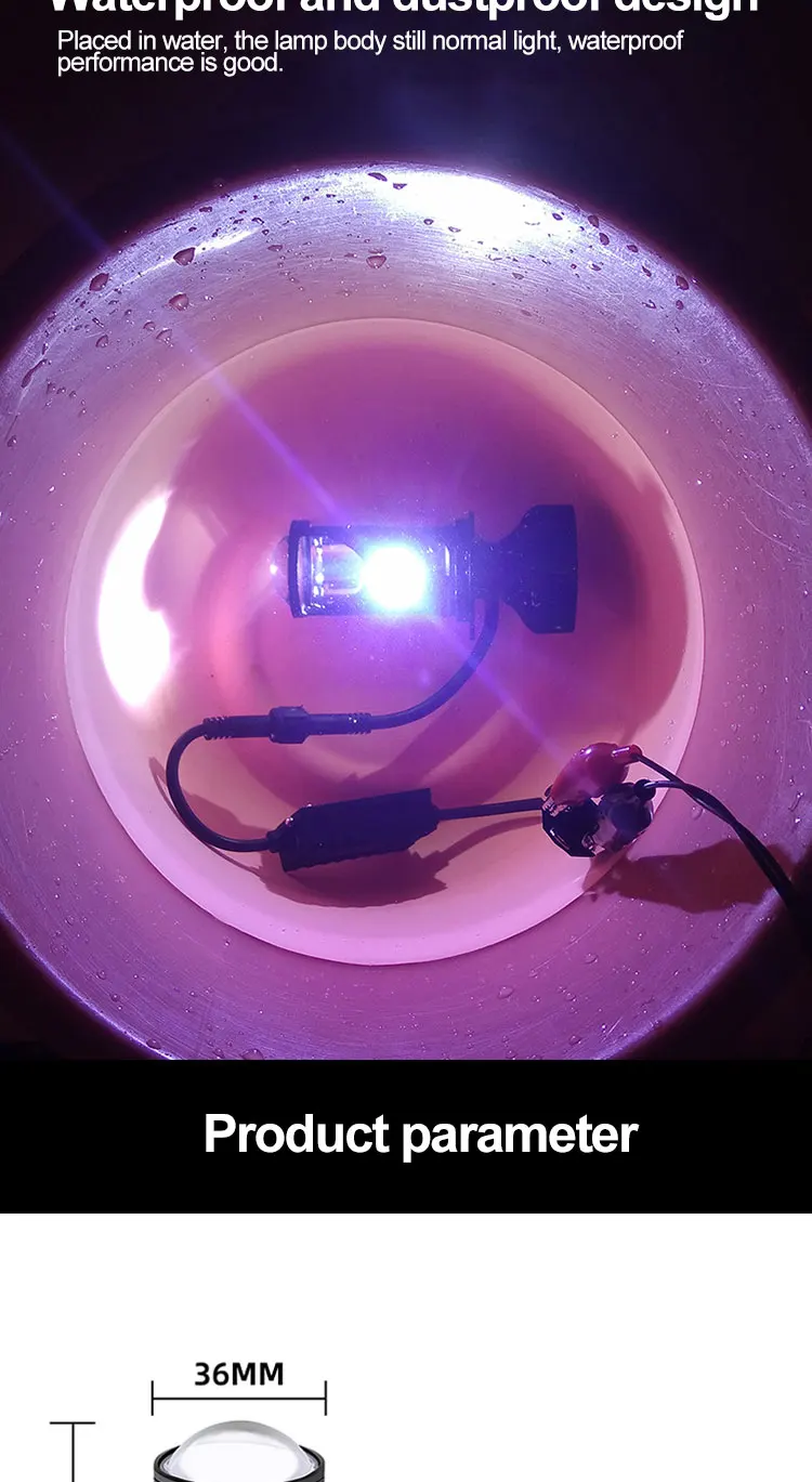 Canbus Mini Projector LED Headlight Bulb Kit H4 Y8 Y7 Y6D Y10 Y1 Y2 ...