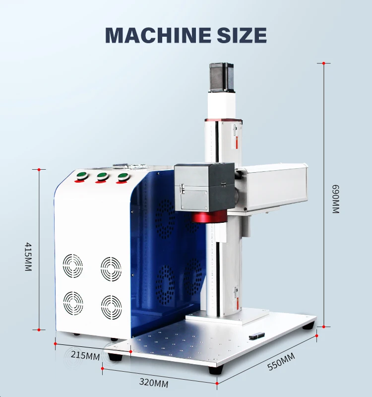 Deep Marking Machine 2.5D 3D Fibre Laser Marking Engraving Machine ...
