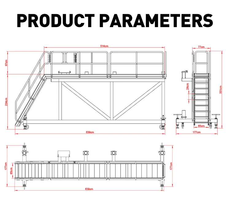 Customized Modular Aluminum Assembly Handrail Work Platform Big ...
