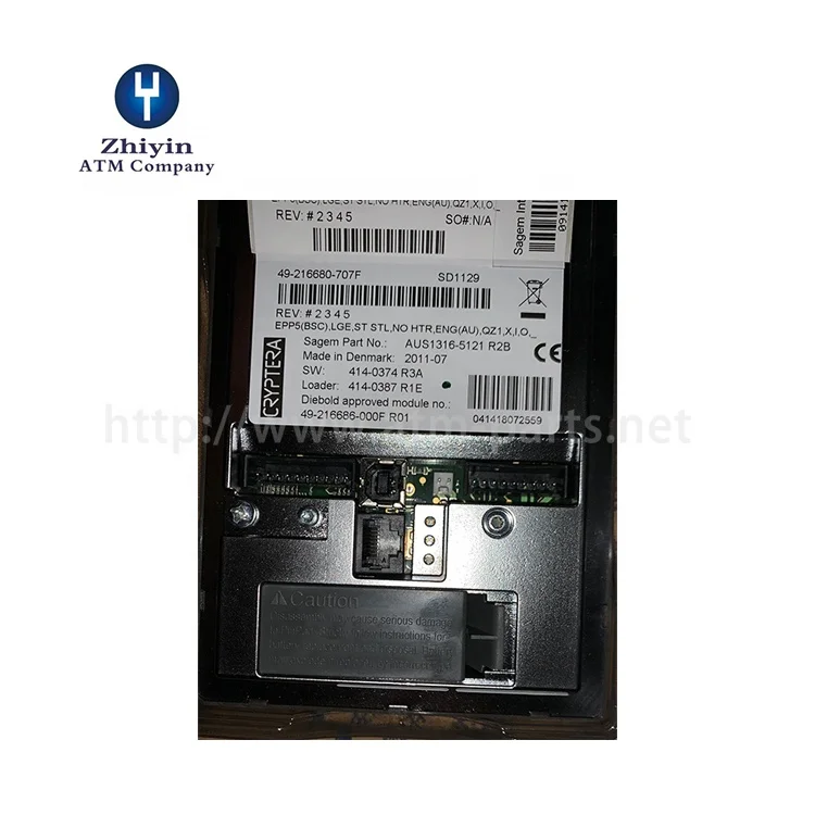 ATM Part ATM Machine Diebold Keyboard EPP5 Pinpad 49-216680-707F ...