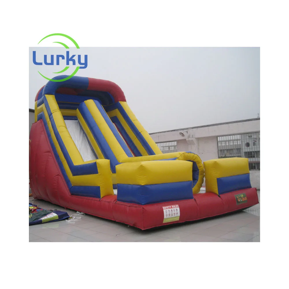 GREEN YELLOW combo color water slide fun city inflatable outdoor PVC ...