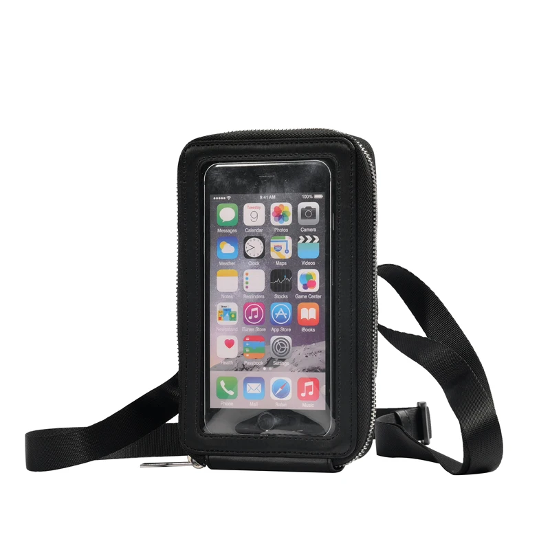 Custom Casual Bag Travel Phone Bag Clear Tpu Touchable Screen Window ...