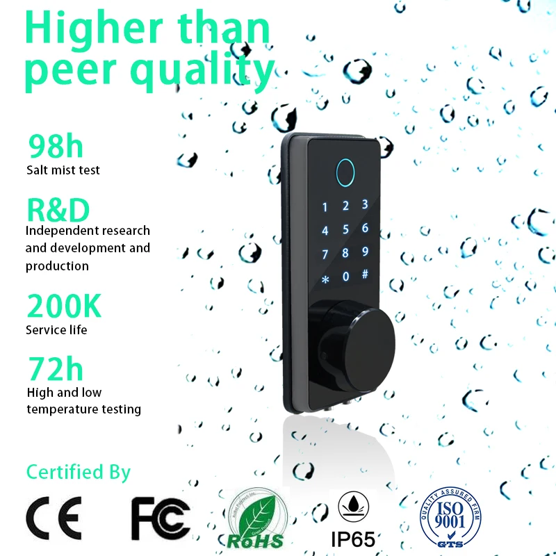 USA Standard Outdoor Digital Keyless Smart Electronic Door Locks Tuya ...