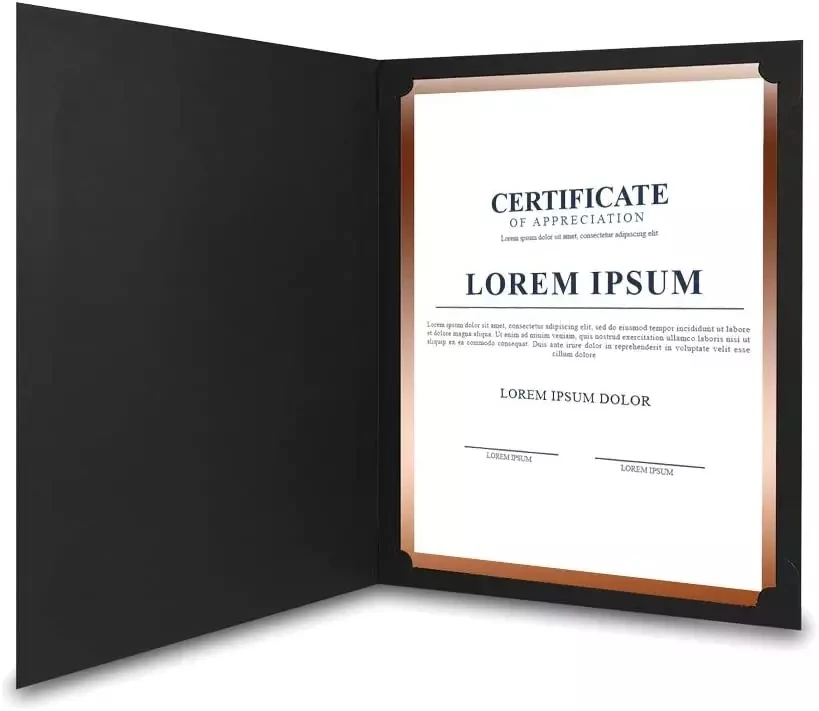 Black kraft paper Certificate Holder classic thick kraft paper file ...