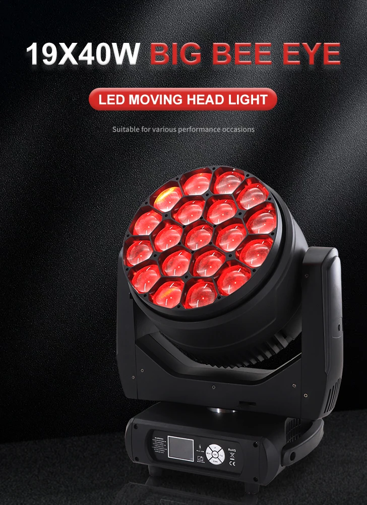 Pro DJ Pixel K15 19x40w B Bee Eye RGBW 4in1 Zoom LED Light