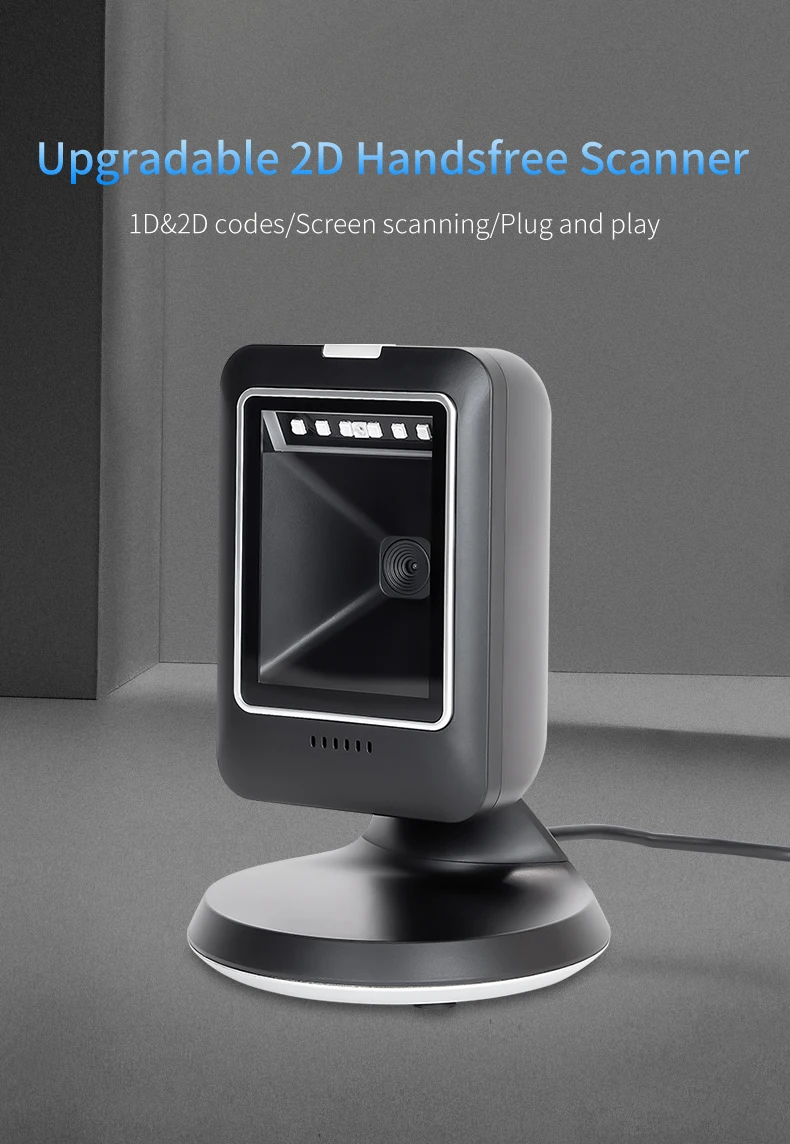 2D Barcode QR Code Desktop Scanner Table 1D Reader Supermarket Barcode ...