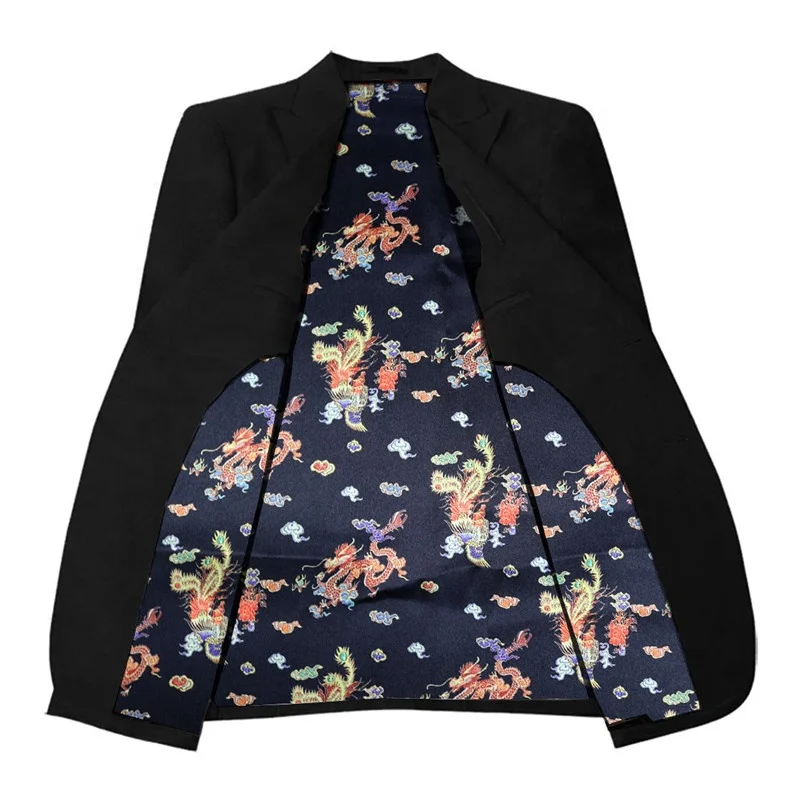 Shaoxing Textile Chinese Dragon And Phoenix Printing Lining Fabric ...