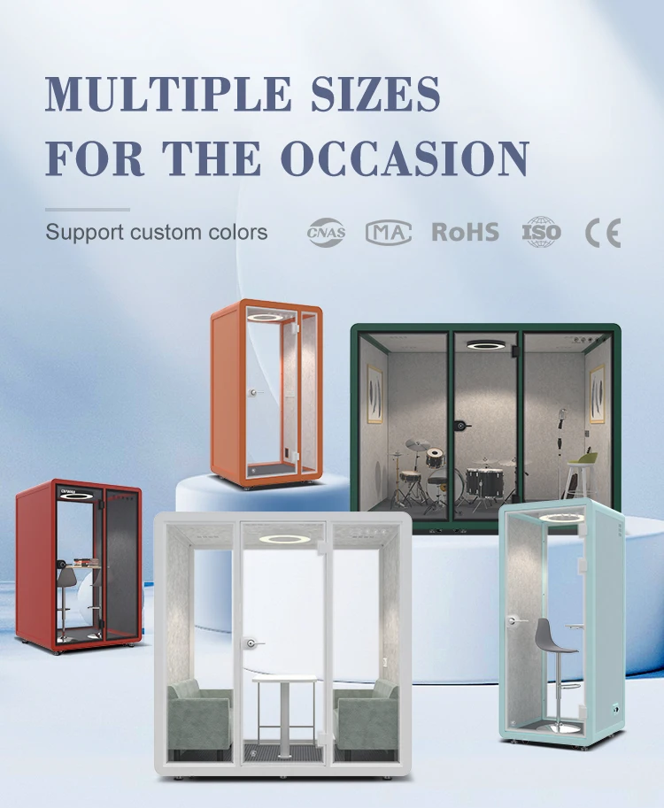 Professional Acoustic Soundproof Portable Booth Mobile Office Phone Booth Commercial Meeting ...
