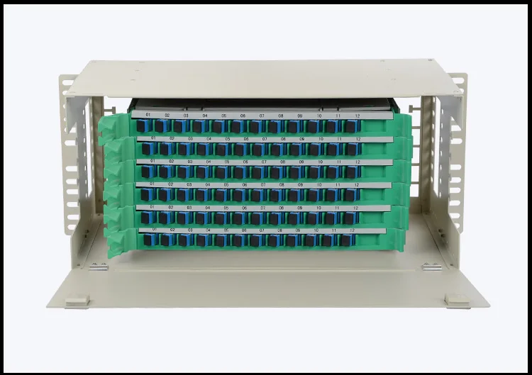 19" rack type ODF Cabinet 48 72 Core unload ODF 5U Optical FDU fiber ...