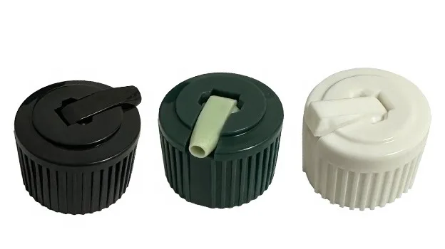 Custom Color Plastic 24mm 28mm 24-410 28-410 Ribbed Spouted Turret ...