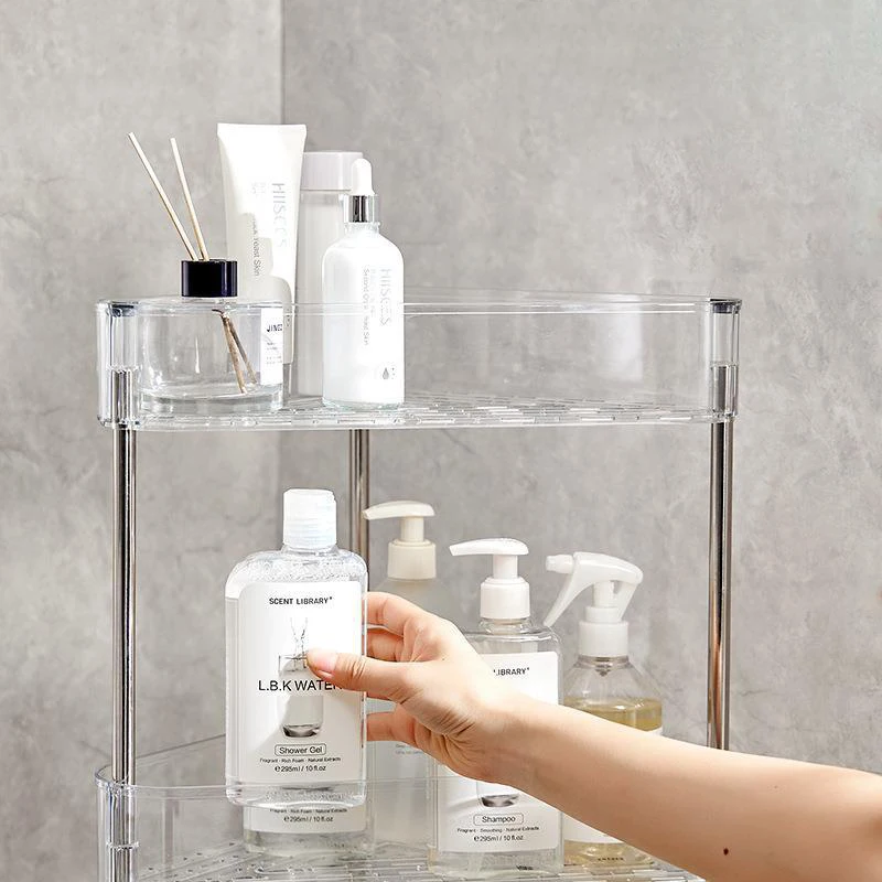 Transparent Triangular Shelving Storage Shelves Storage Racks Home ...