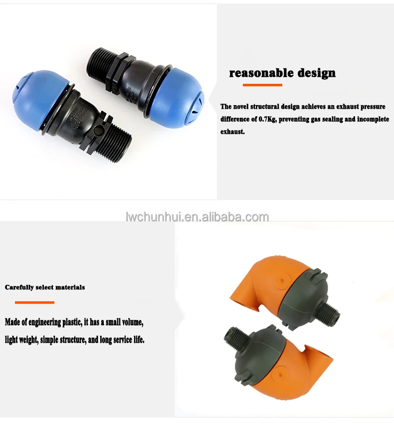 Agriculture Farm Irrigation Pe Pipe Enter air Release Valve for ...