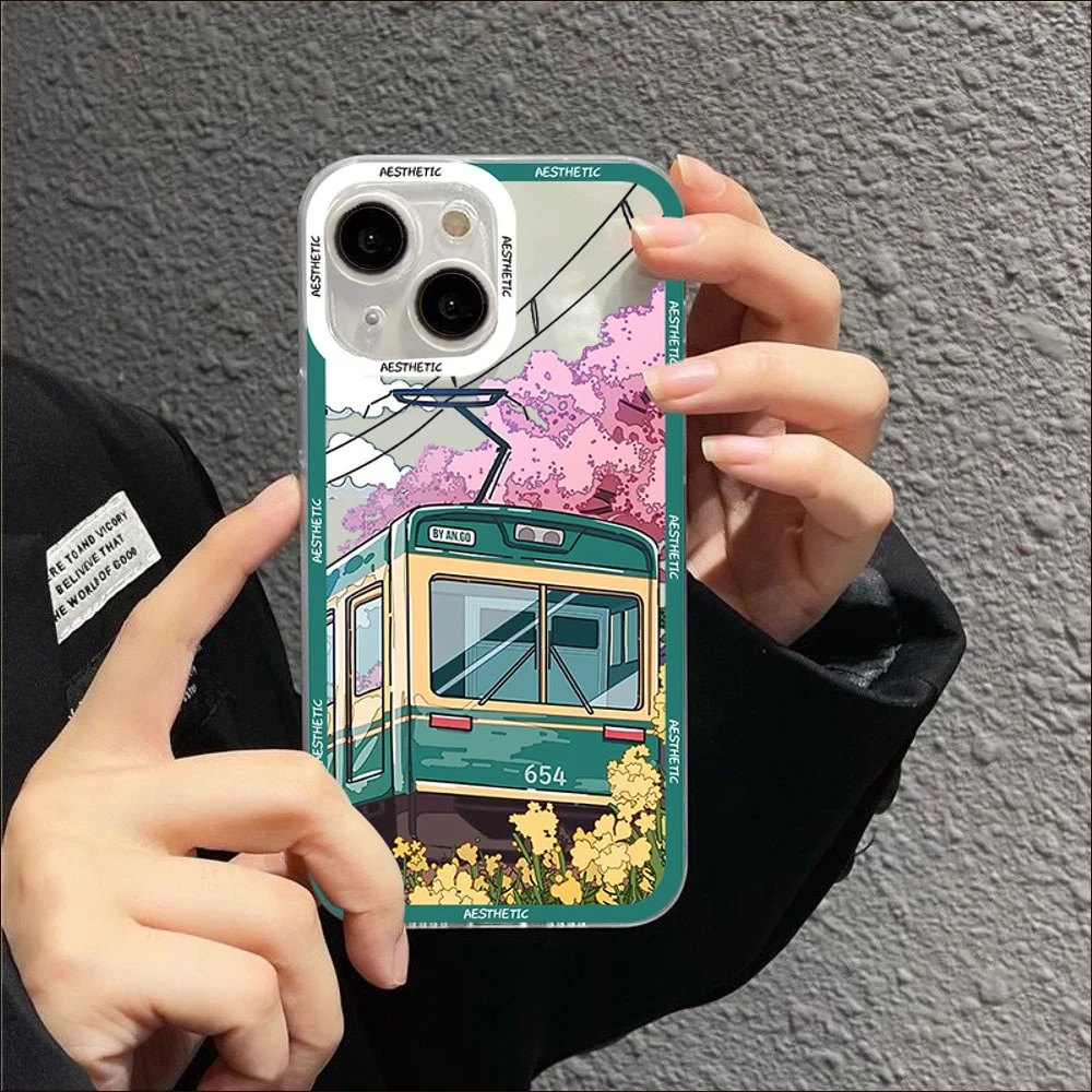 Anime Landscape Phone Case For Iphone 13 14 12 11 Pro Max Mini 7 8 Plus ...