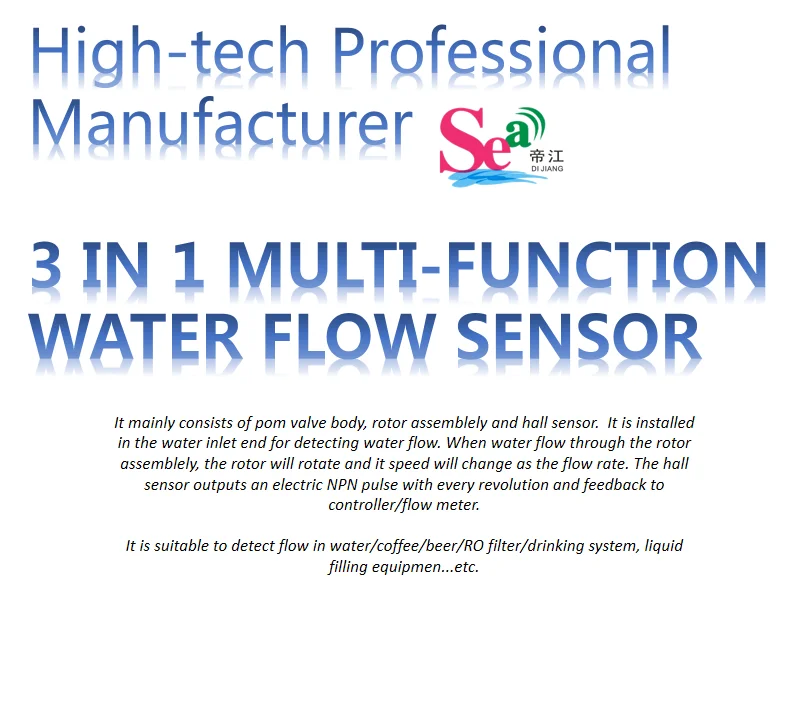 Dijiang Sensor and Meter MH-02 Flow Sensor 5V Flowmeter