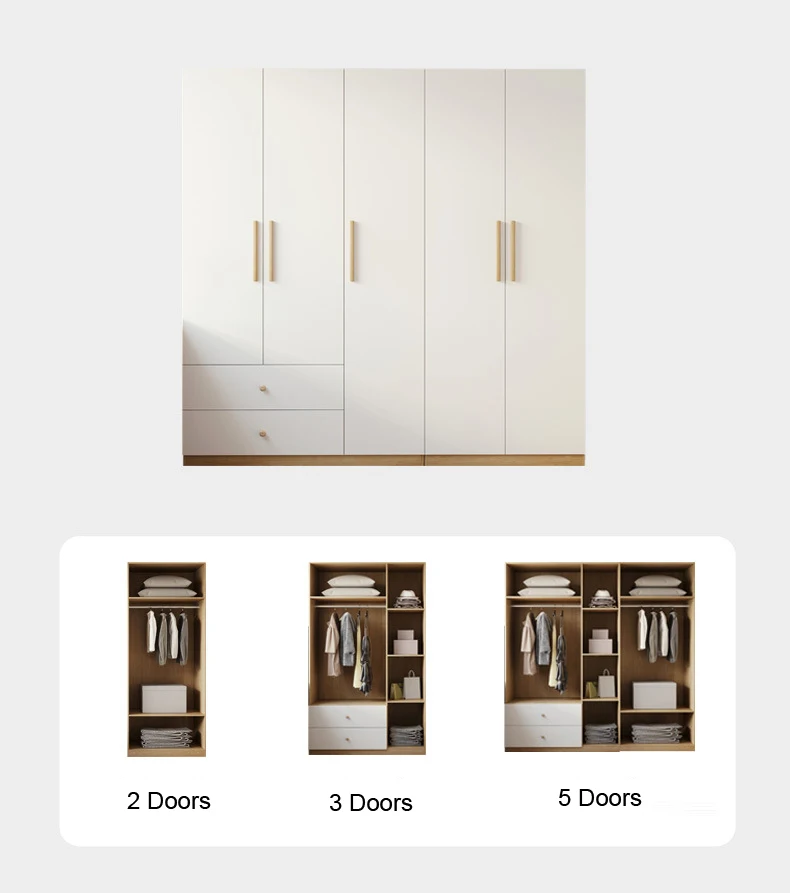 MDF Melamine Detachable Cloth Modern Furniture Wood Closets