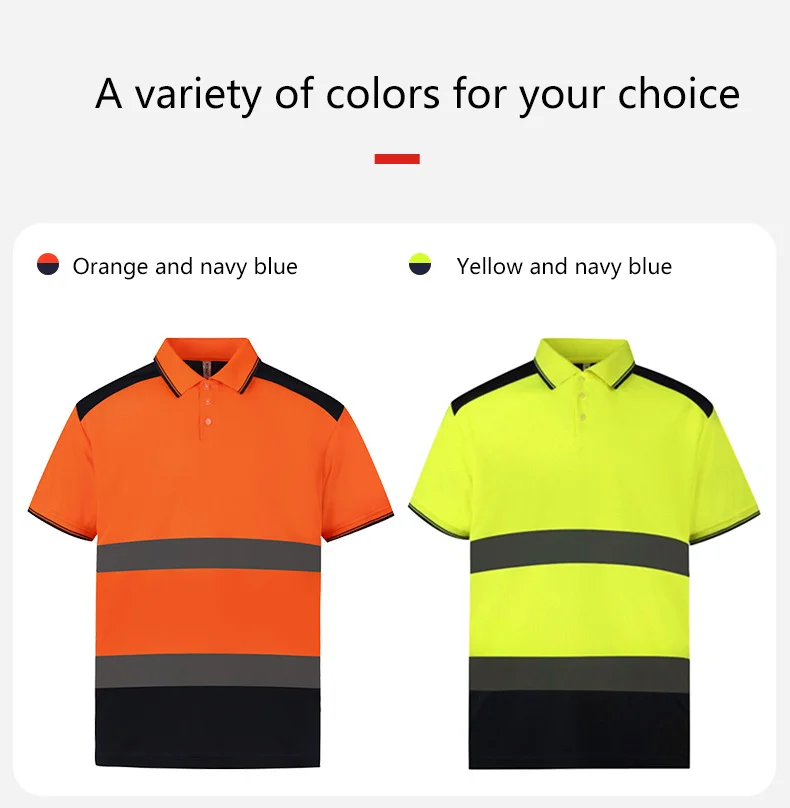 Safety Clothing Custom Logo Reflective Workwear Polo Shirt High ...