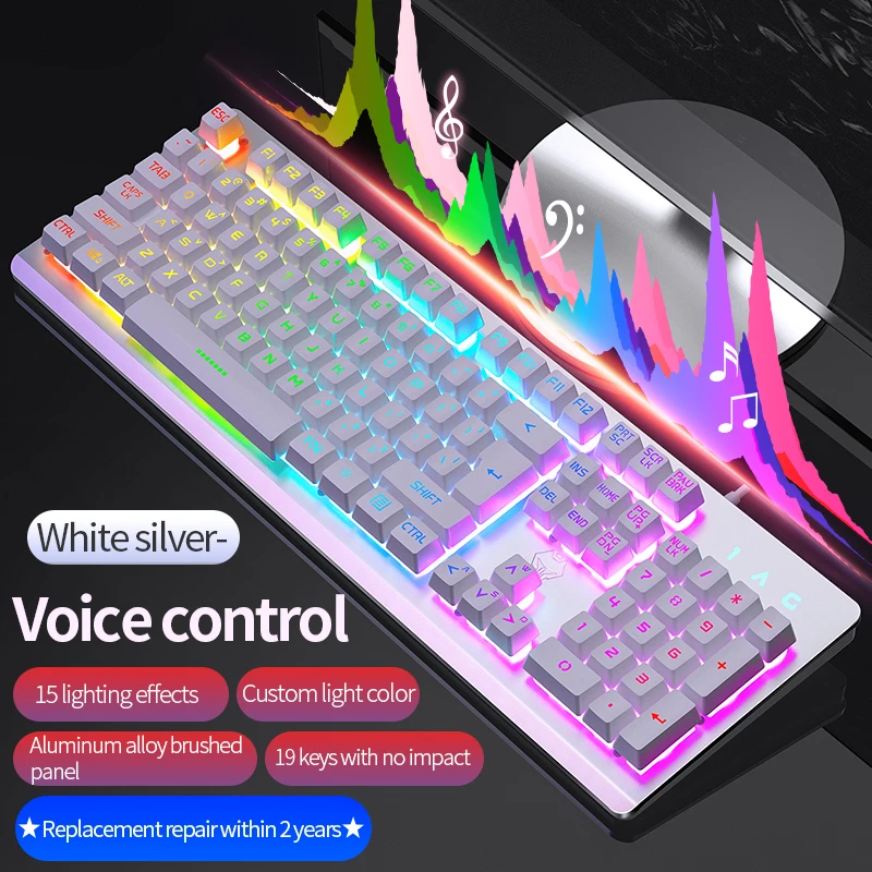 K002 Voice-Activated Keyboard - Custom Coloured Gaming