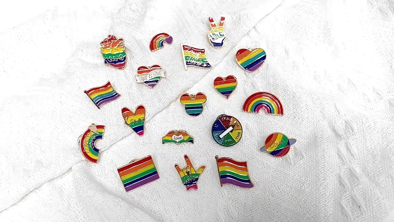 Pride Gay Rainbow Flag Lapel Pins Enamel Lgbt Lapel Pins Rainbow Brooch ...