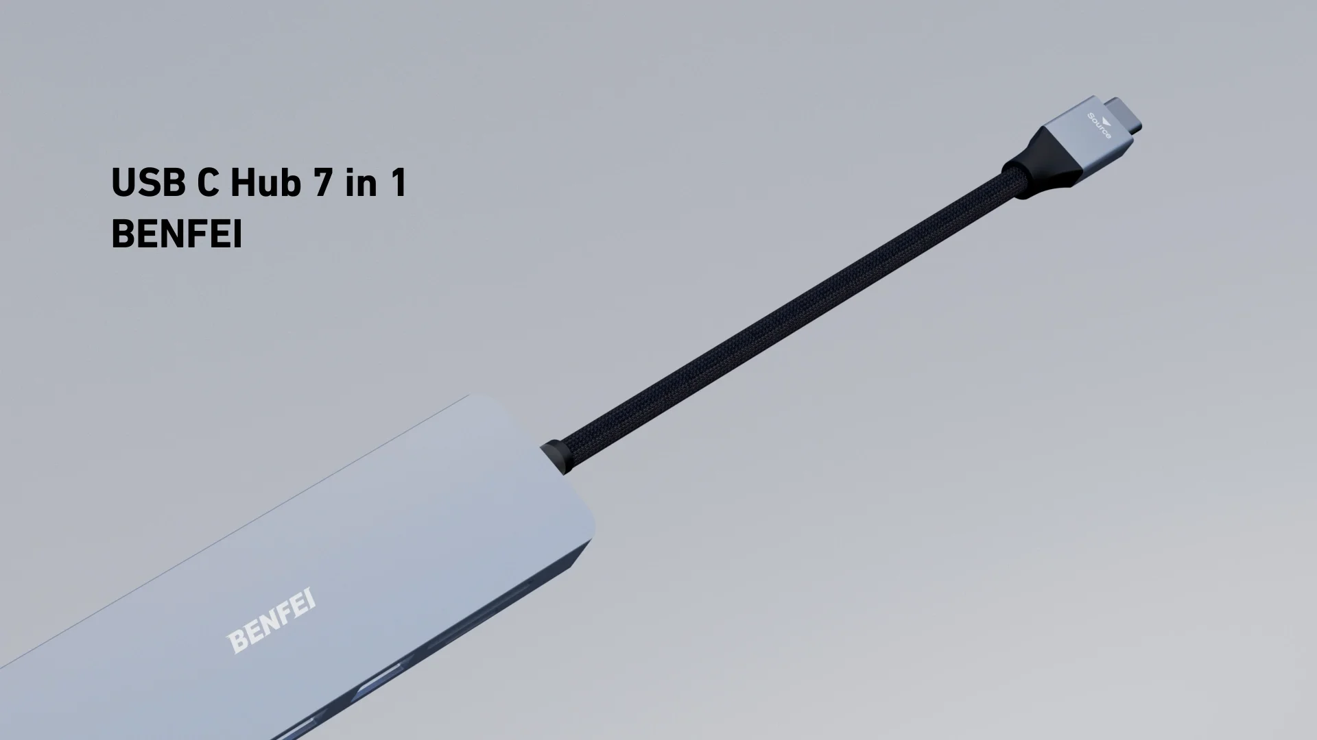 Benfei Usb C Hub 7in1 Multiport Adapter With Usb-c To Hdmi 4k@30hz Sd/tf Card Reader/3*usb 3.0 ...