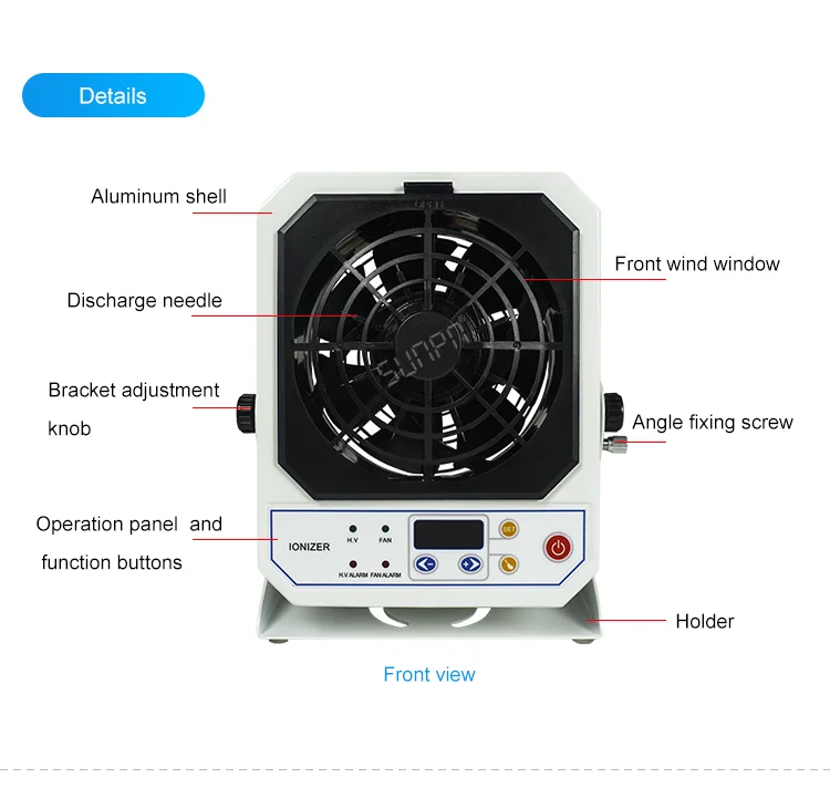 Sunpn Industrial Quality Static Elimination Ion Fan Static Eliminator ...