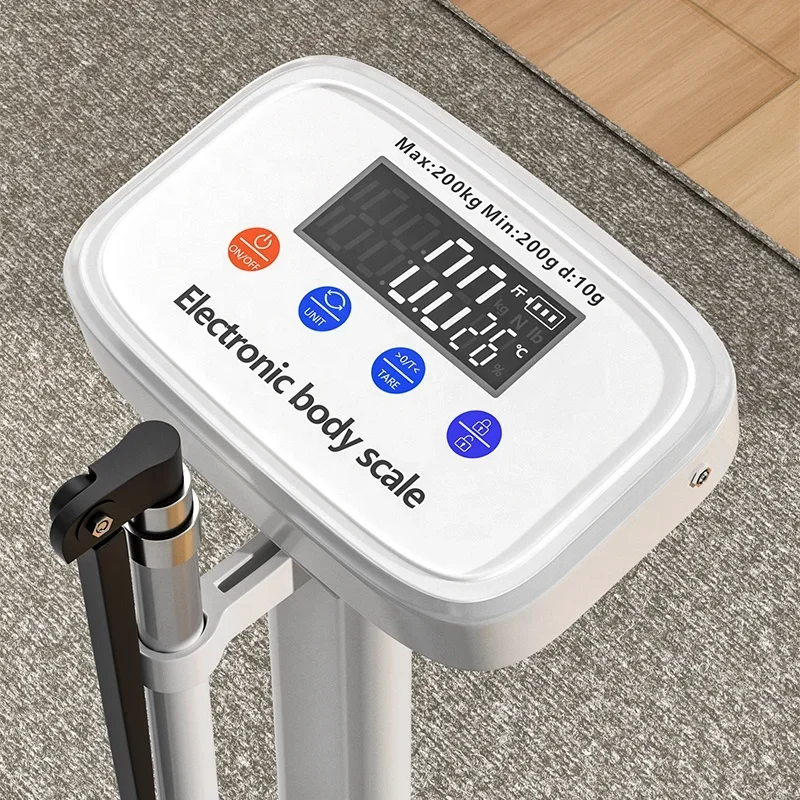 200KG Digital Body and Height Measure Weight Scale Hospital Medical ...