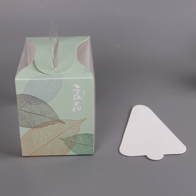 Cake Slice Cheese Cake Box Plastic Dessert Box with Handle Recyclable ...