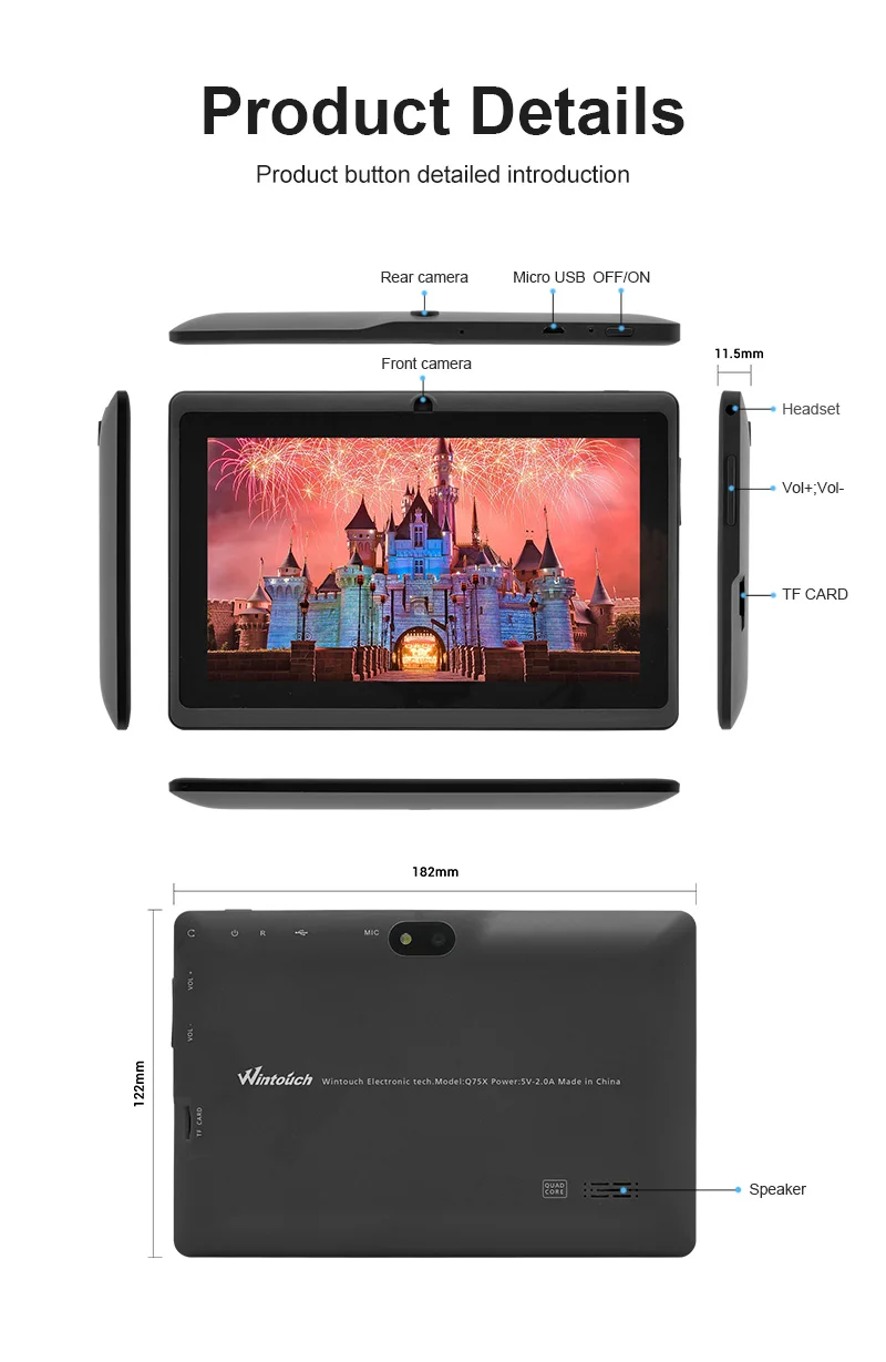 Cheapest Tablets Eye Protection 7 Inches Android for Kids