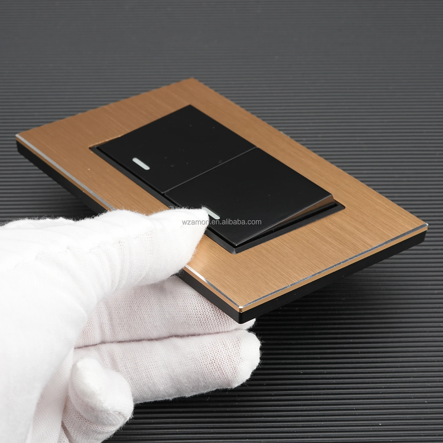 Luxury Modern Wall Light Switch Electric Home 118 Black Aluminum Switch ...