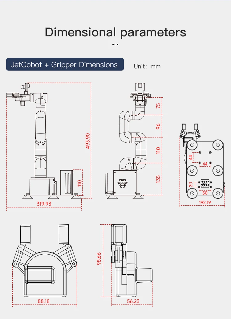 Jaco Robotic Arm - 7 DOF Jetcobot for Education & Tasks