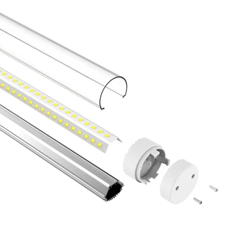 270 Beam Angle Modern Chandelier T12 Round Linear Light Led Tube 3 Rows ...