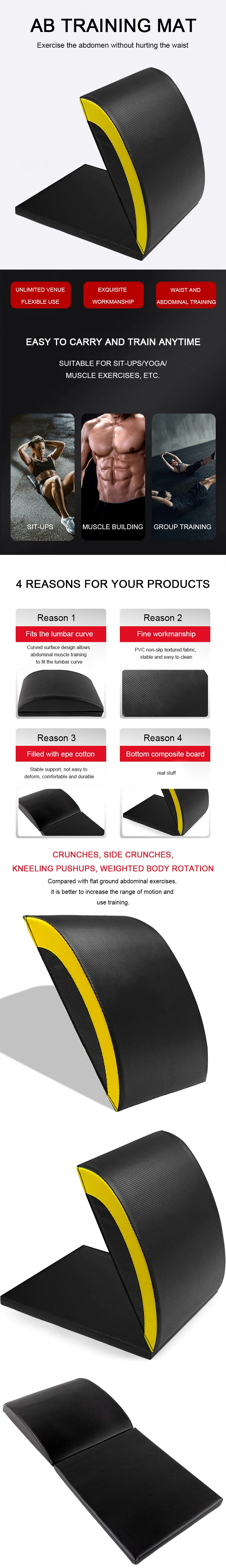 Wholesale Customized Logo PU Sit up Cushion Pad AB Mat for Full ...