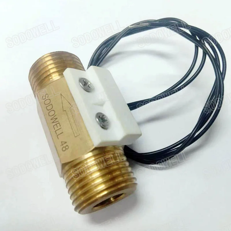 Hall Sensor Water Flow Switch G1/2'' Plastic Thread Water Meter Liquid ...