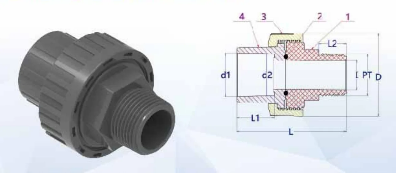 Upvc Cpvc Pph Male Thread Union - Buy Male Thread Union,Upvc Cpvc Pph ...