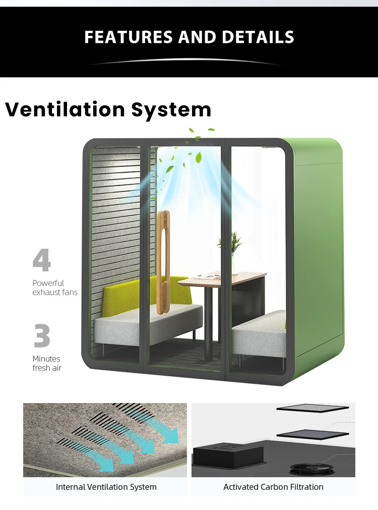 Sound Proof Acoustic Office Booth Office Meeting Pods Soundproof Live ...