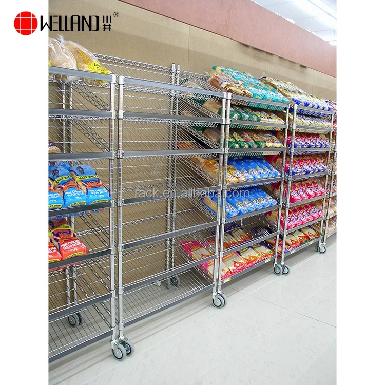 Supermarket Slant Lay's Metal Wire Potato Chip Display Rack