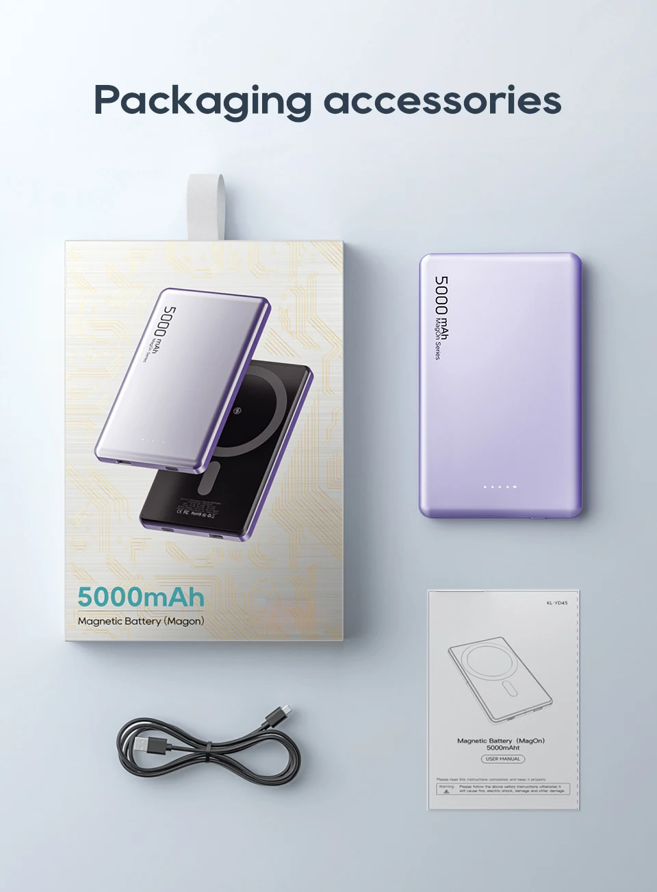 10000mah Battery Pack PD20W Fast Charging 14mm Super Thin Design Alloy ...