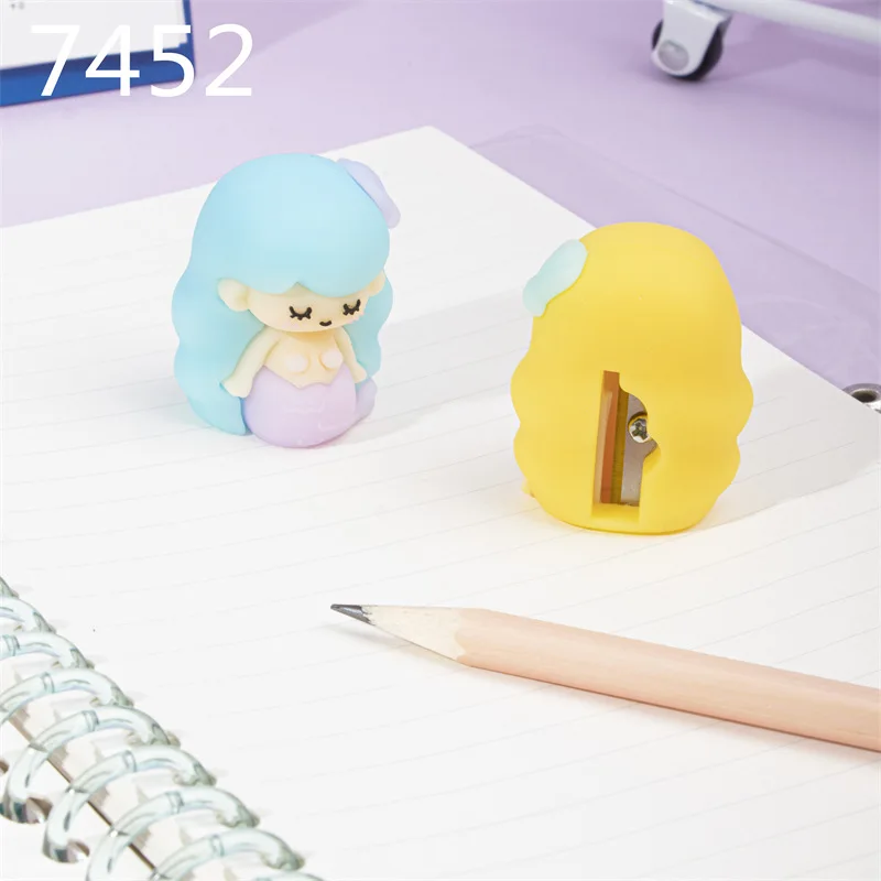 School Kids Mini Cartoon Cute Kawaii Mermaid Pencil Sharpener For Girls ...