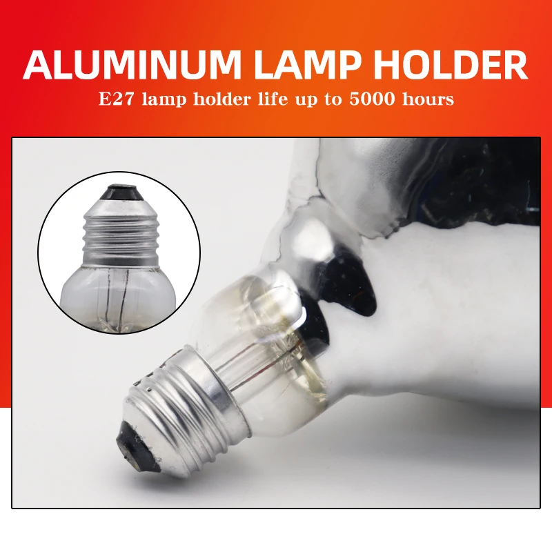 Waterproof Infrared Heat Lamp Red Pitted Breeding Bulb 100w/150w/200w ...