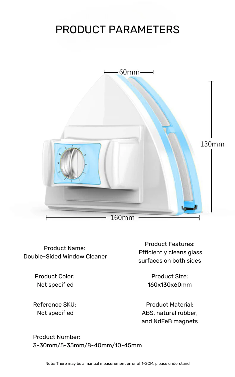 Ultimate Magnetic Window Glass Cleaner - Effortlessly Clean Both Sides ...