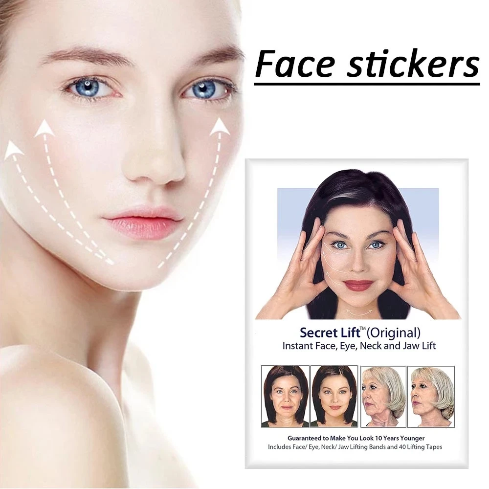Invisible Thin Face Stickers V-shape Facial Line Wrinkle Sagging ...