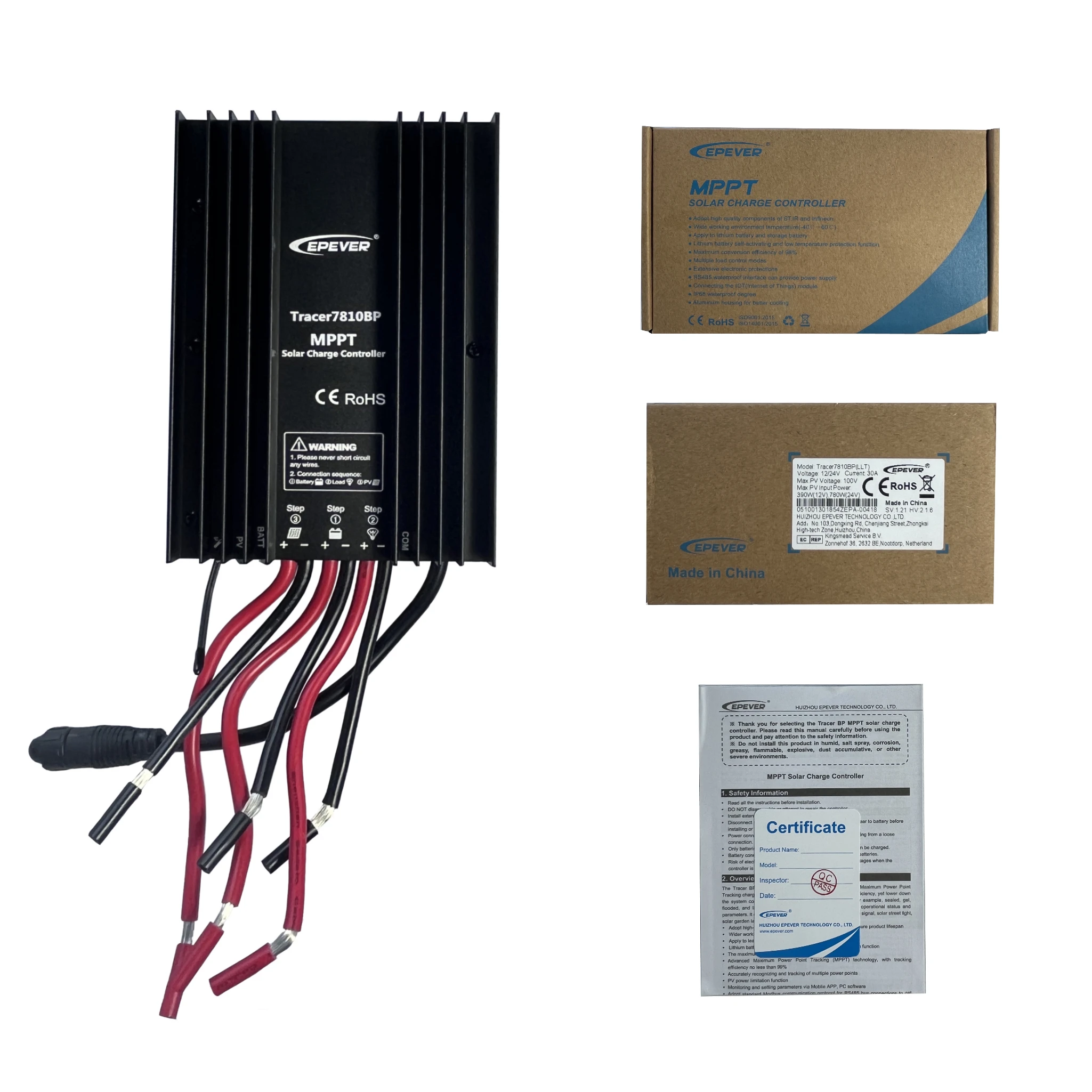 EPEVER Tracer7810BP 30A MPPT Solar Streetlight Controller IP68 for Solar Powered Led Street ...