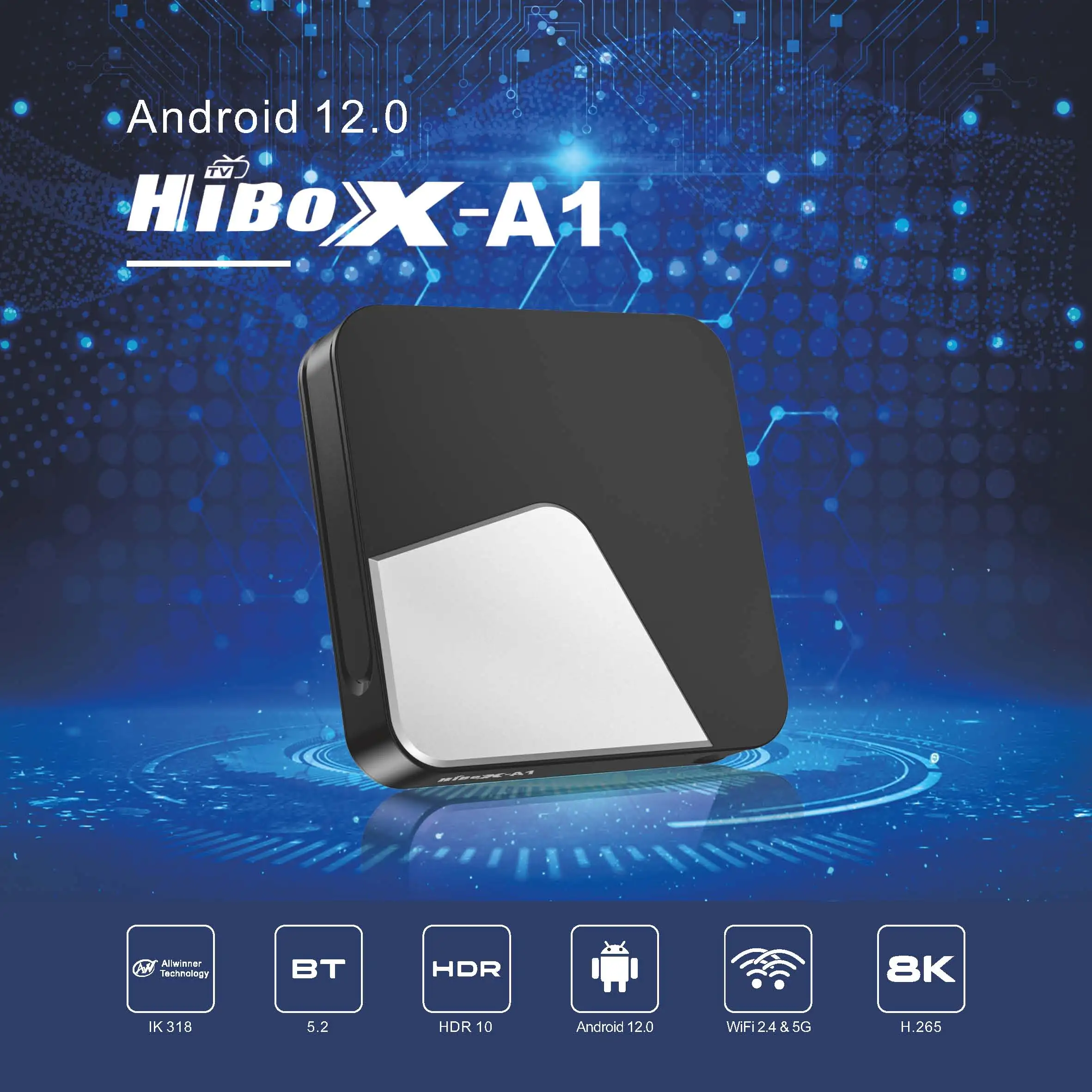 Allwinner IK318 HI BOX A1 Model Android 12.0 BT 5.2 ATV Dual Wifi Media Player Android 4K Box ...