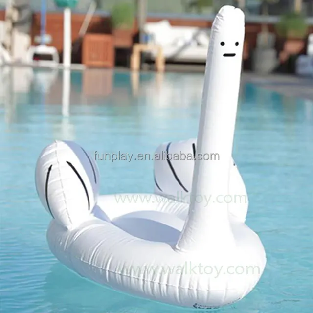 Easy Operation Remote Control White Giant Swan Inflatable Float ...