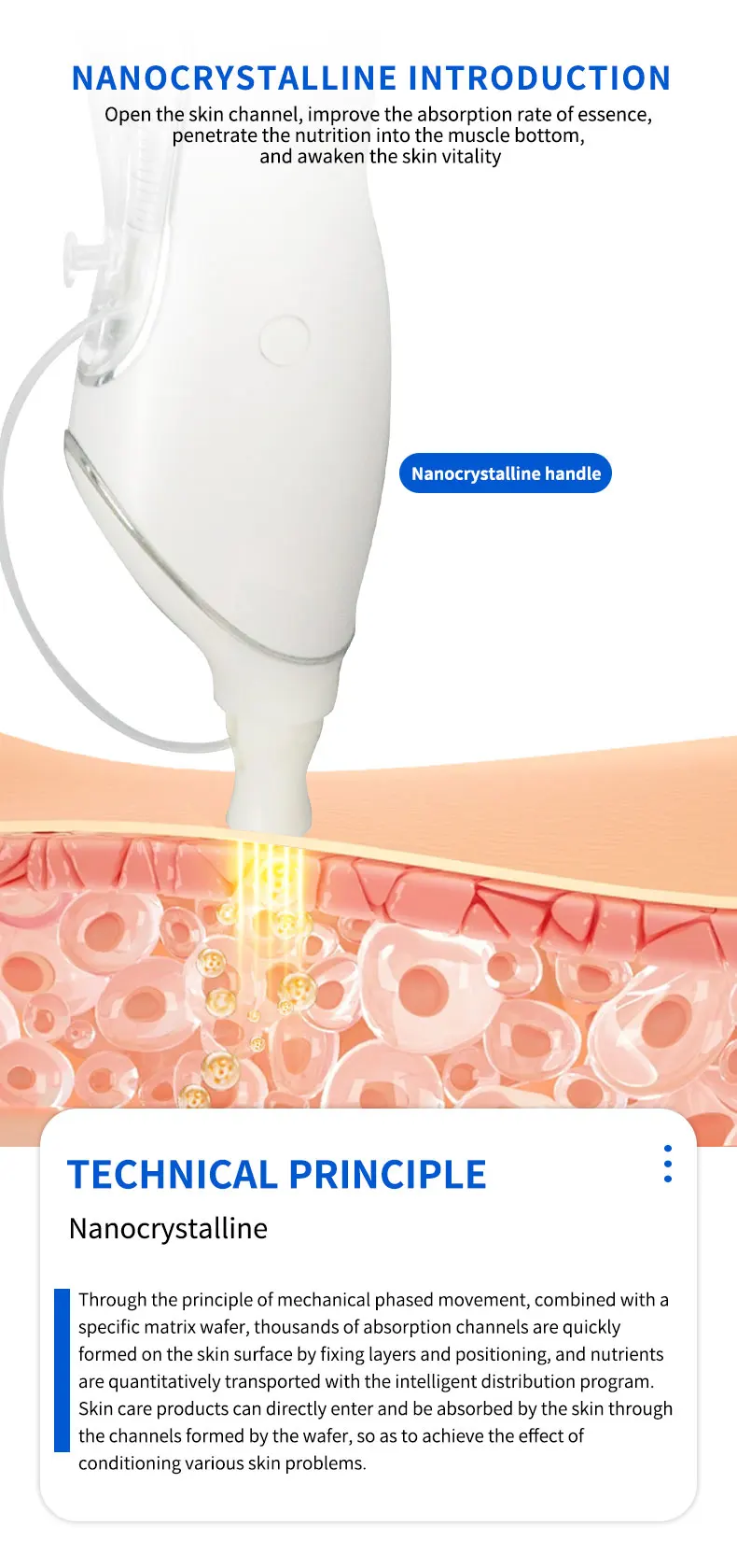 Mts Non Invasive Microneedle Hydro Light Instrument For Rf Needle Free ...