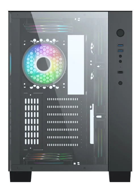 Pc Cabinet Two Tempered Glass Gaming Atx Full Tower Gamer Computer Case ...