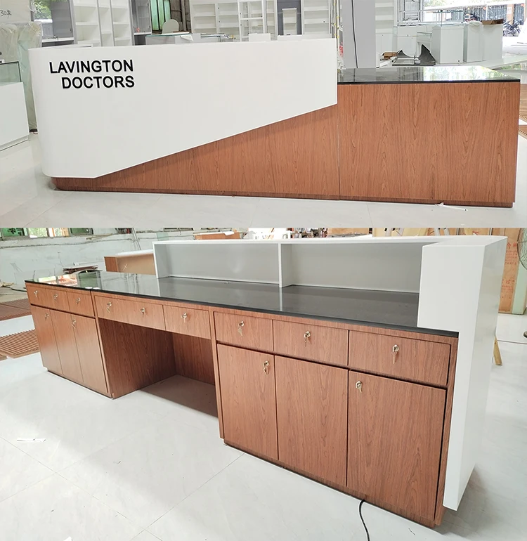 Modern Reception Desk for Hospital - Customized Design