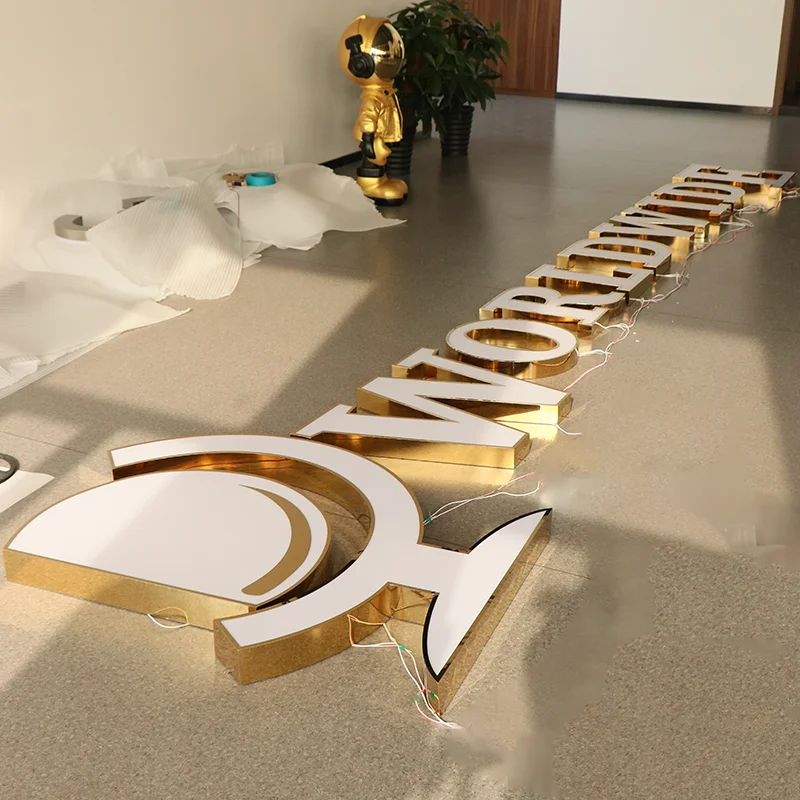 Ezd Liquor Store Sign 3d Signage Outdoor Light Aluminum Led Signs Gold ...