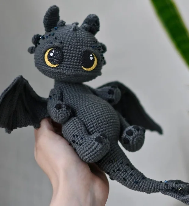 Crochet Movie Characters Toothless Toys Creative Hand Amigurumi Kids ...